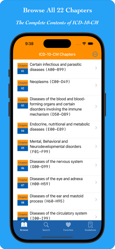 ICD10-CM App – © Ascriva Health Informatics